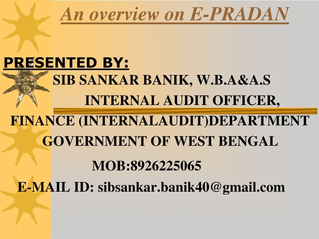 PPT - Overview of E-PRADAN Module in IFMS | Benefits and Applications ...