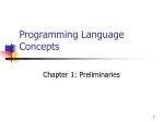 PPT - Programming Language Concepts PowerPoint Presentation, free ...