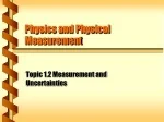 PPT - Physics and Physical Measurement PowerPoint Presentation, free ...