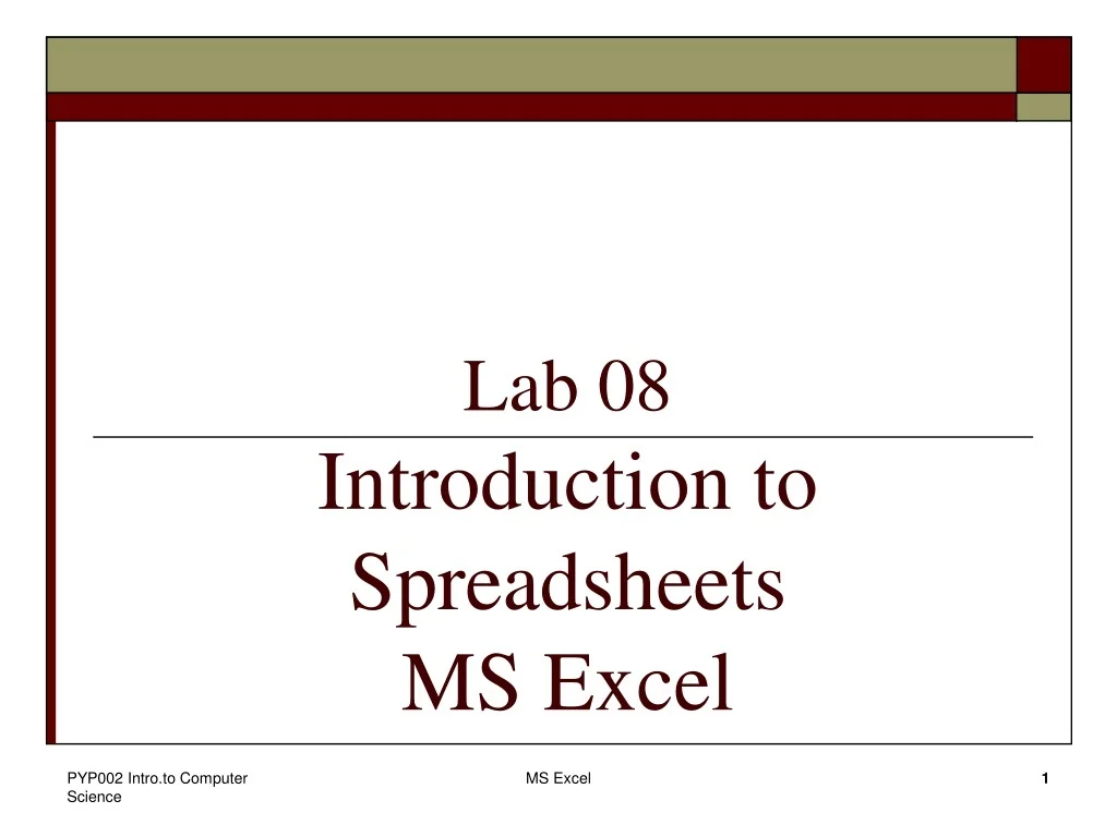 PPT - Excel Spreadsheets Basics: Hands-On Learning PowerPoint ...