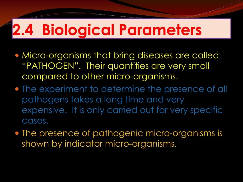 PPT - Pathogen and Indicator Organisms in Water Quality Assessment ...