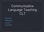 PPT - Communicative Language Teaching PowerPoint Presentation, free ...