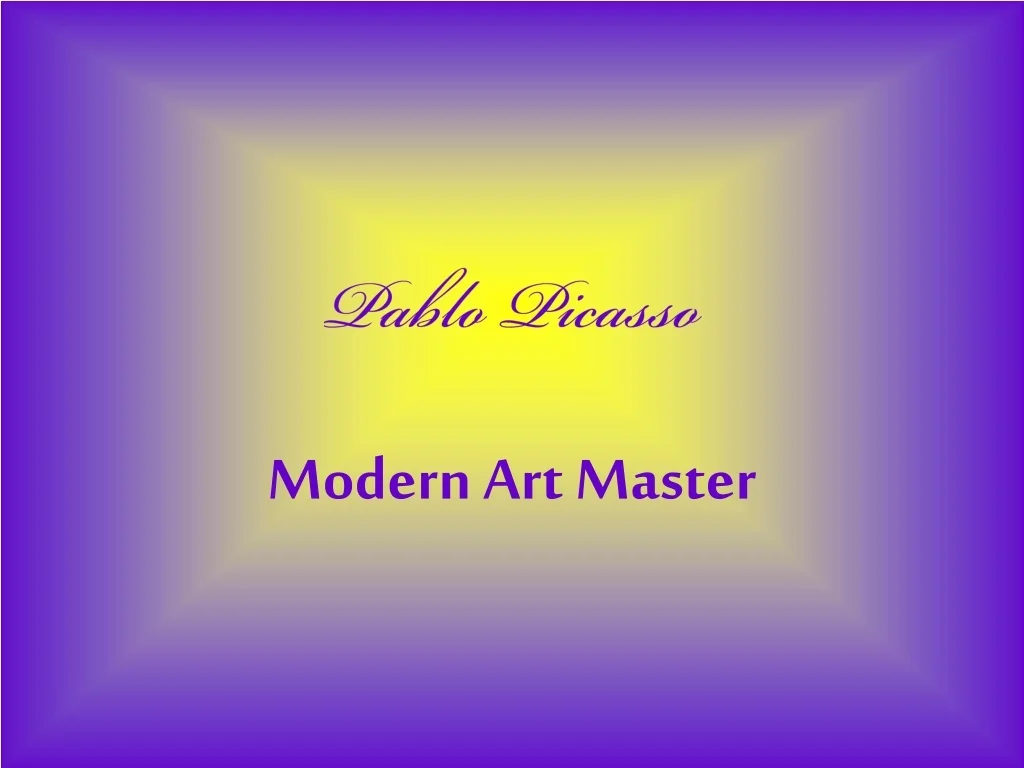 PPT - Pablo Picasso PowerPoint Presentation, free download - ID:9494056