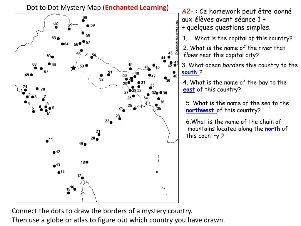 PPT - Dot to Dot Mystery Map ( Enchanted Learning ) PowerPoint ...