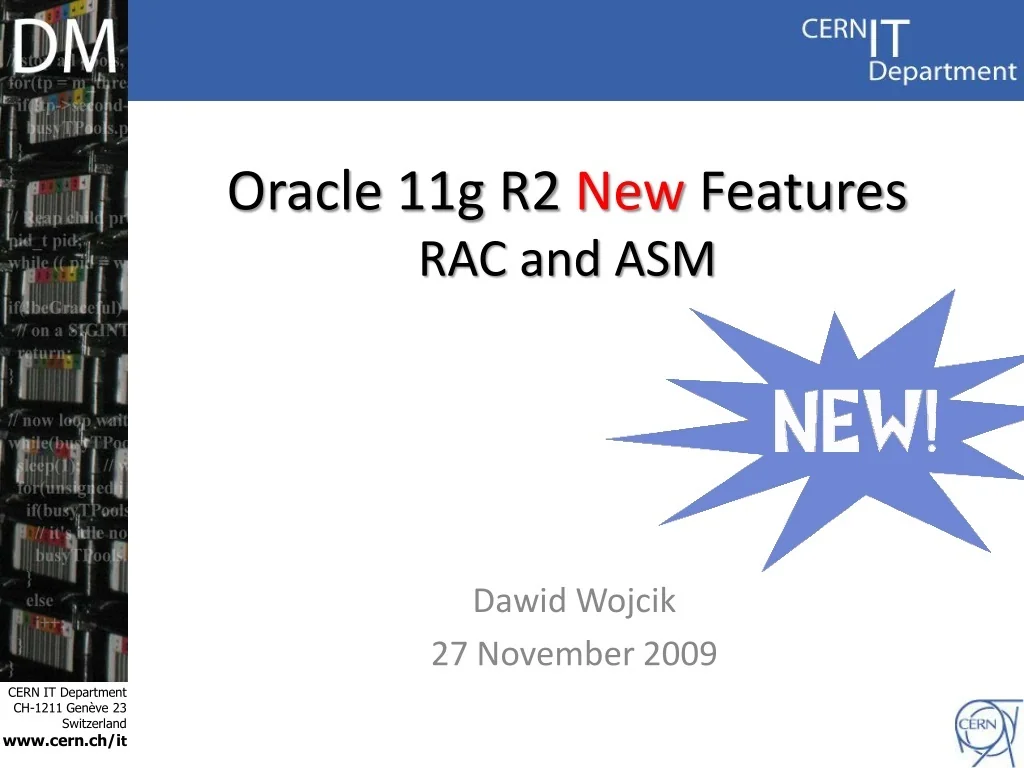 PPT - Oracle 11g New Features: RAC, ASM, Grid Infrastructure Overview PowerPoint Presentation ...
