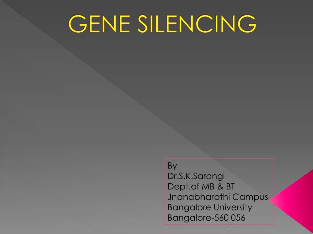 PPT - GENE SILENCING PowerPoint Presentation, free download - ID:9496414