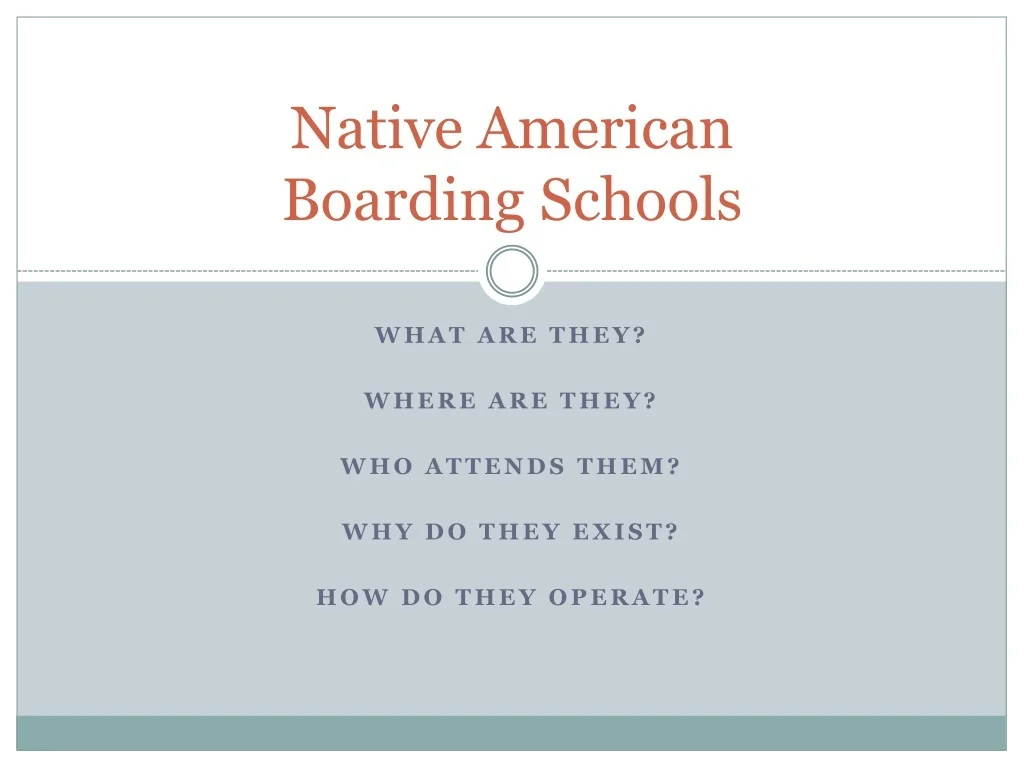 PPT - Native American Boarding Schools: Assimilation and Resistance ...