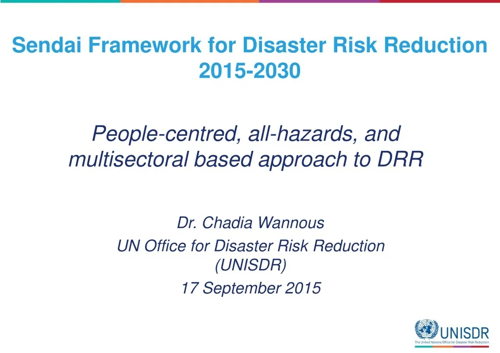 PPT - Enhancing Disaster Resilience: Sendai Framework Overview ...