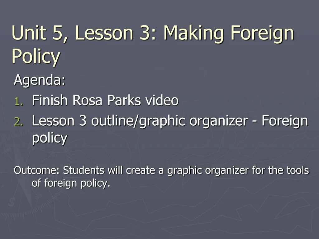PPT - Foreign Policy: Tools and Structure PowerPoint Presentation, free ...