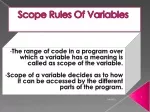 PPT - Scope of Variables PowerPoint Presentation, free download - ID ...