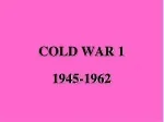 PPT - 1. THE COLD WAR PowerPoint Presentation, free download - ID:1006472