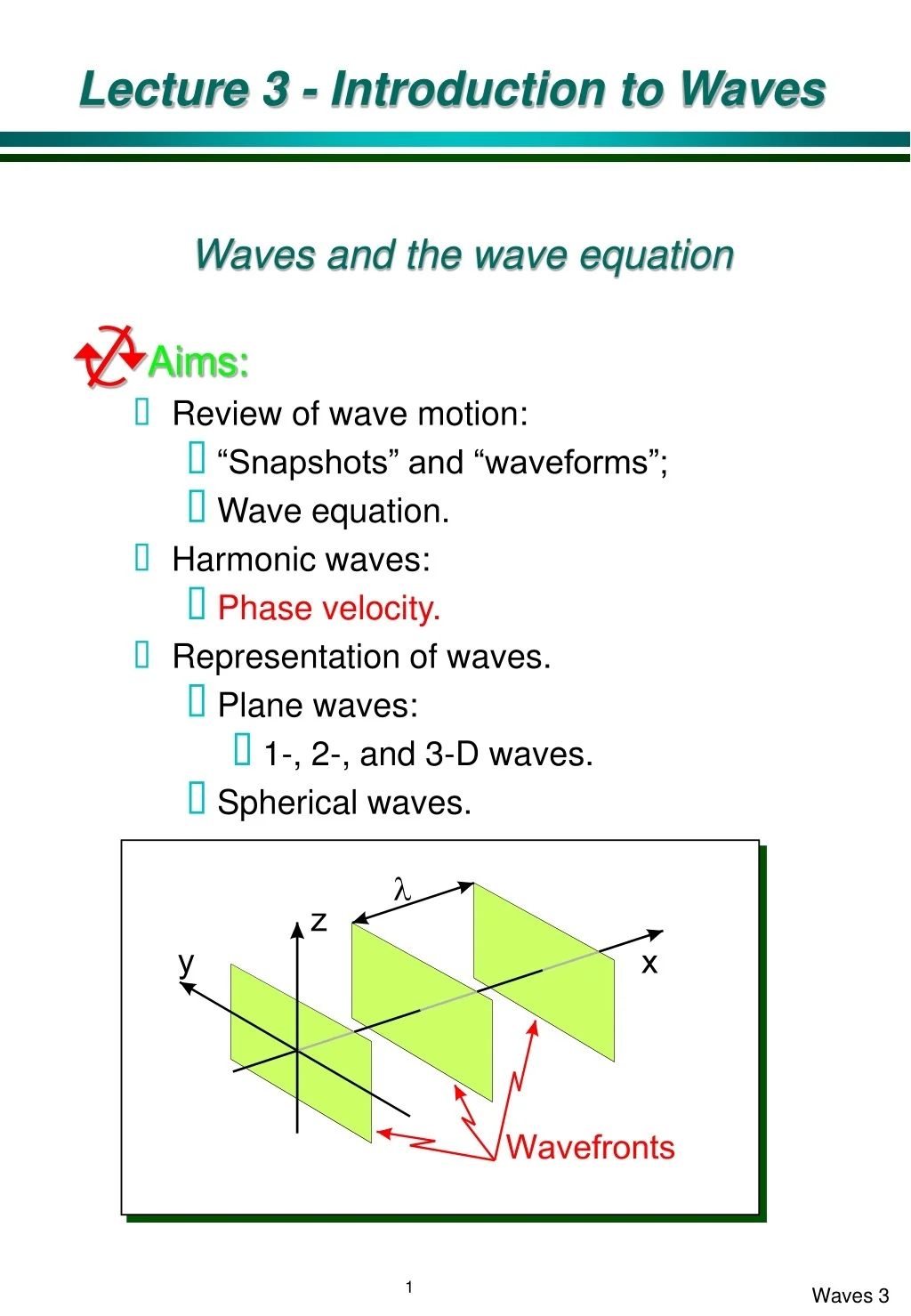 PPT - Waves: Introduction, Equations & Properties PowerPoint ...