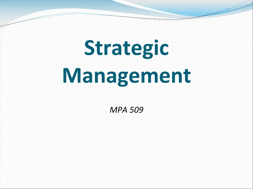 PPT - Strategic Management PowerPoint Presentation, free download - ID ...