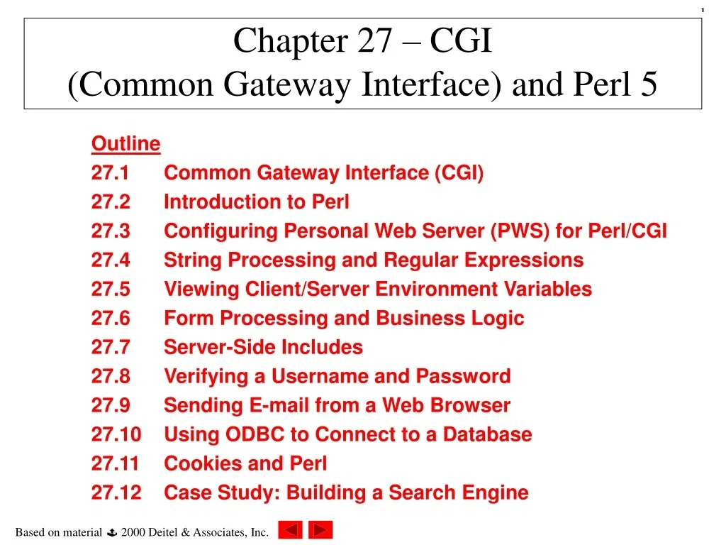 PPT - Master CGI and Perl: Building Interactive Web Applications ...