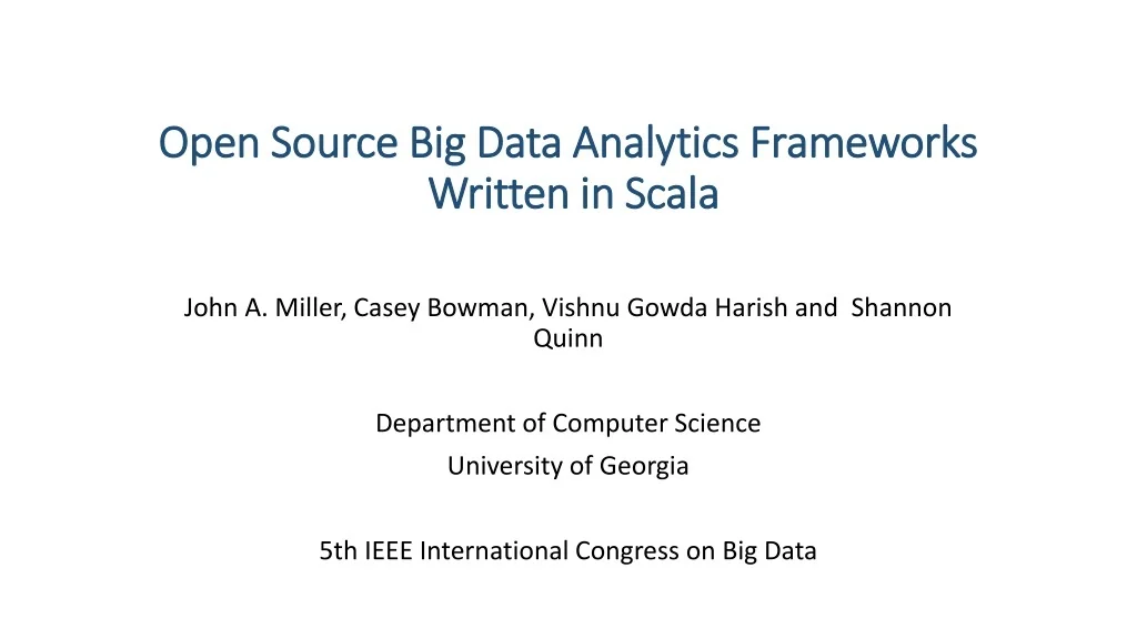 Ppt Enhancing Big Data Analytics With Scala Based Open Source Frameworks Powerpoint