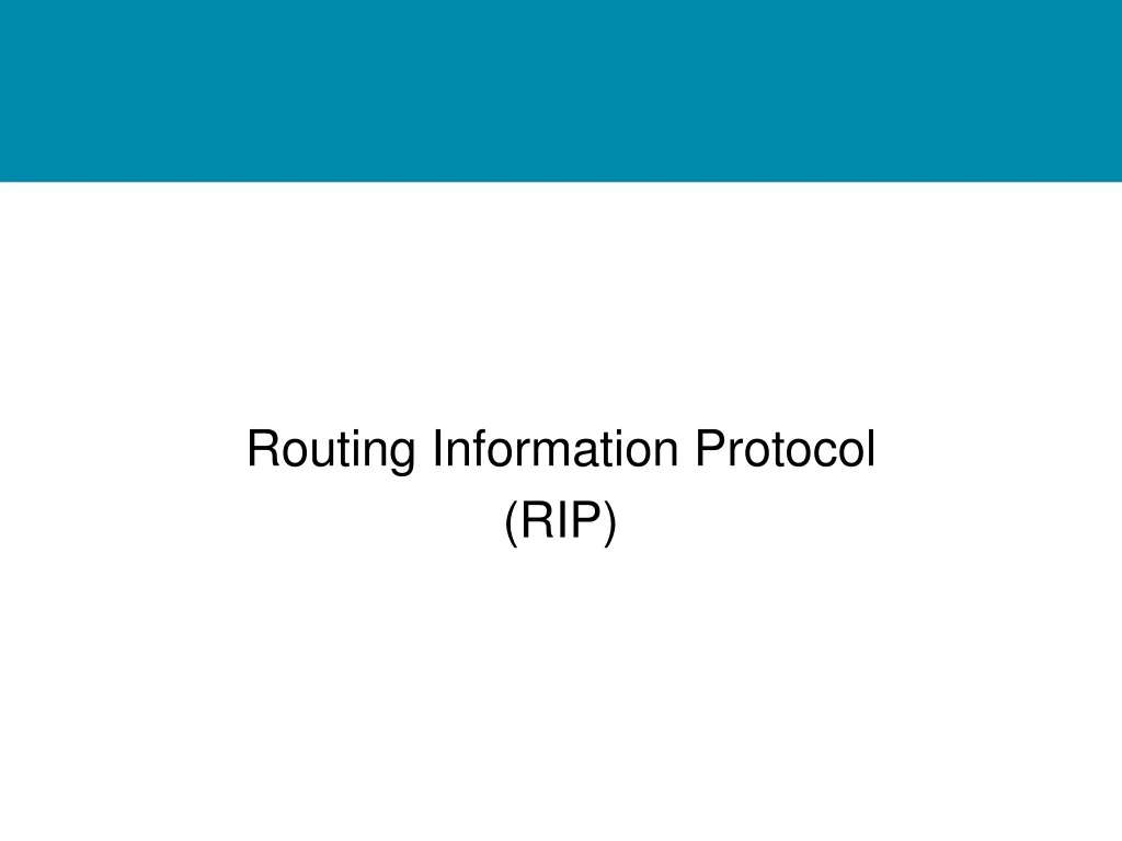 PPT - Routing Information Protocol (RIP) PowerPoint Presentation, free ...