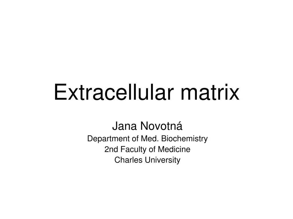 PPT - Extracellular matrix PowerPoint Presentation, free download - ID ...