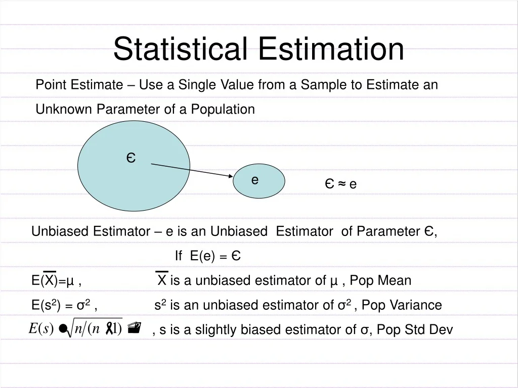 PPT - Statistical Estimation PowerPoint Presentation, free download ...