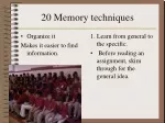 PPT - Memory Techniques PowerPoint Presentation, free download - ID:7016632