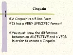 PPT - Cinquain PowerPoint Presentation, free download - ID:251069