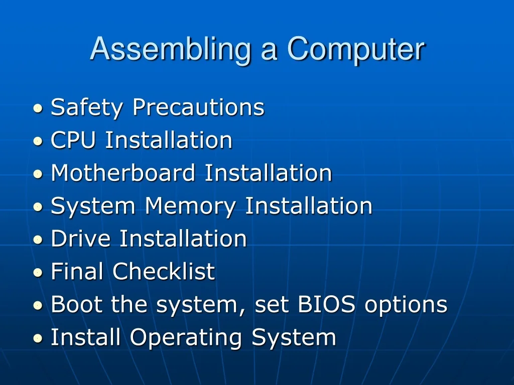 PPT - DIY Computer Assembly Guide: Step-by-Step Instructions for ...