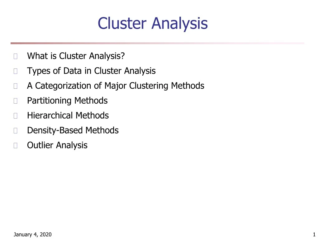 PPT - Cluster Analysis: Methods & Applications PowerPoint Presentation ...