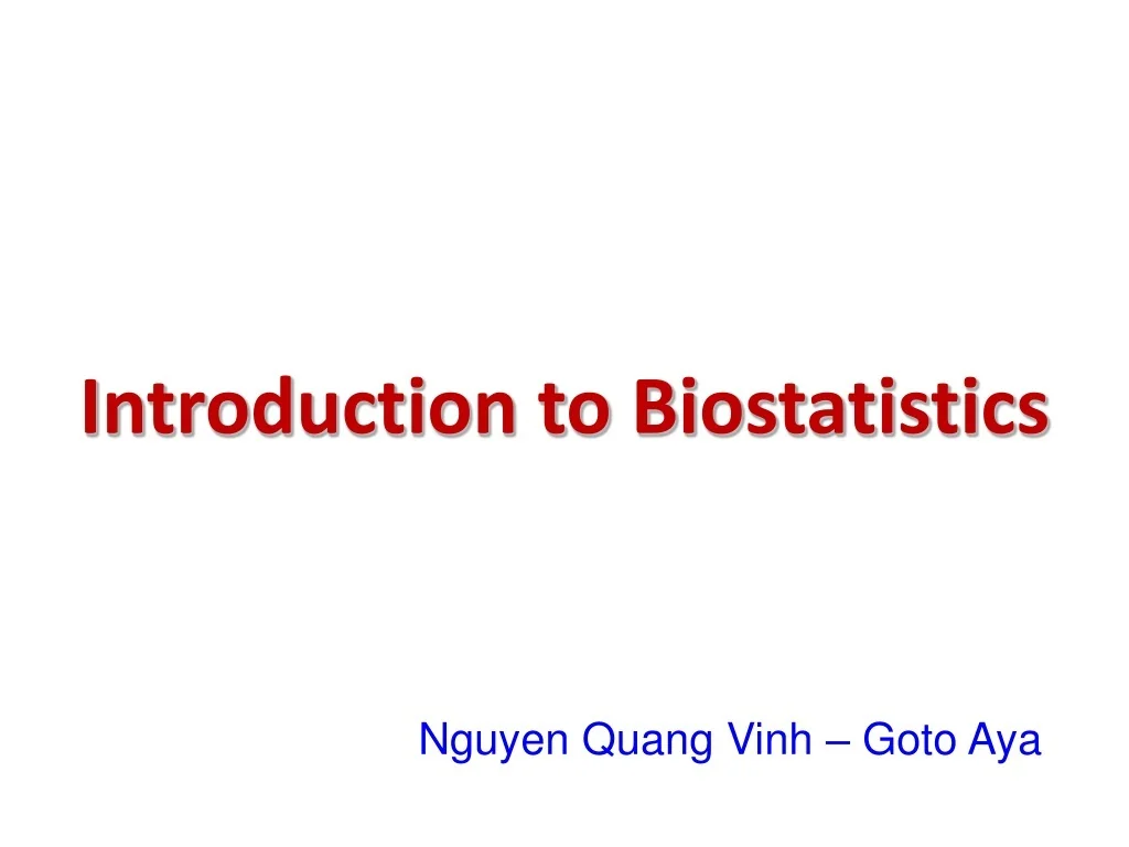 PPT - Introduction to Biostatistics: Understanding Statistics for Data Analysis PowerPoint ...