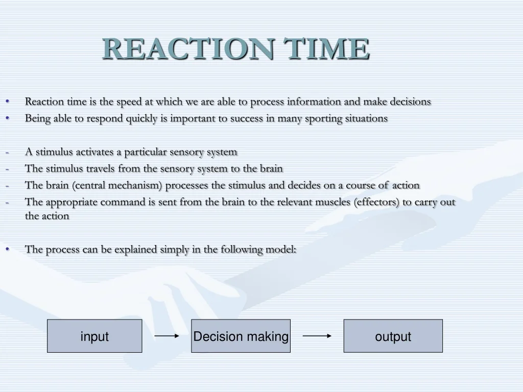 PPT - REACTION TIME PowerPoint Presentation, free download - ID:9517517