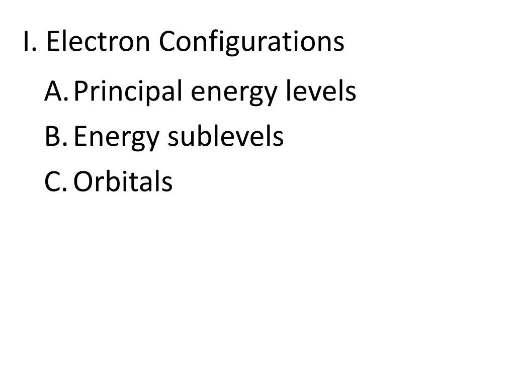 PPT - I. Electron Configurations PowerPoint Presentation, free download ...