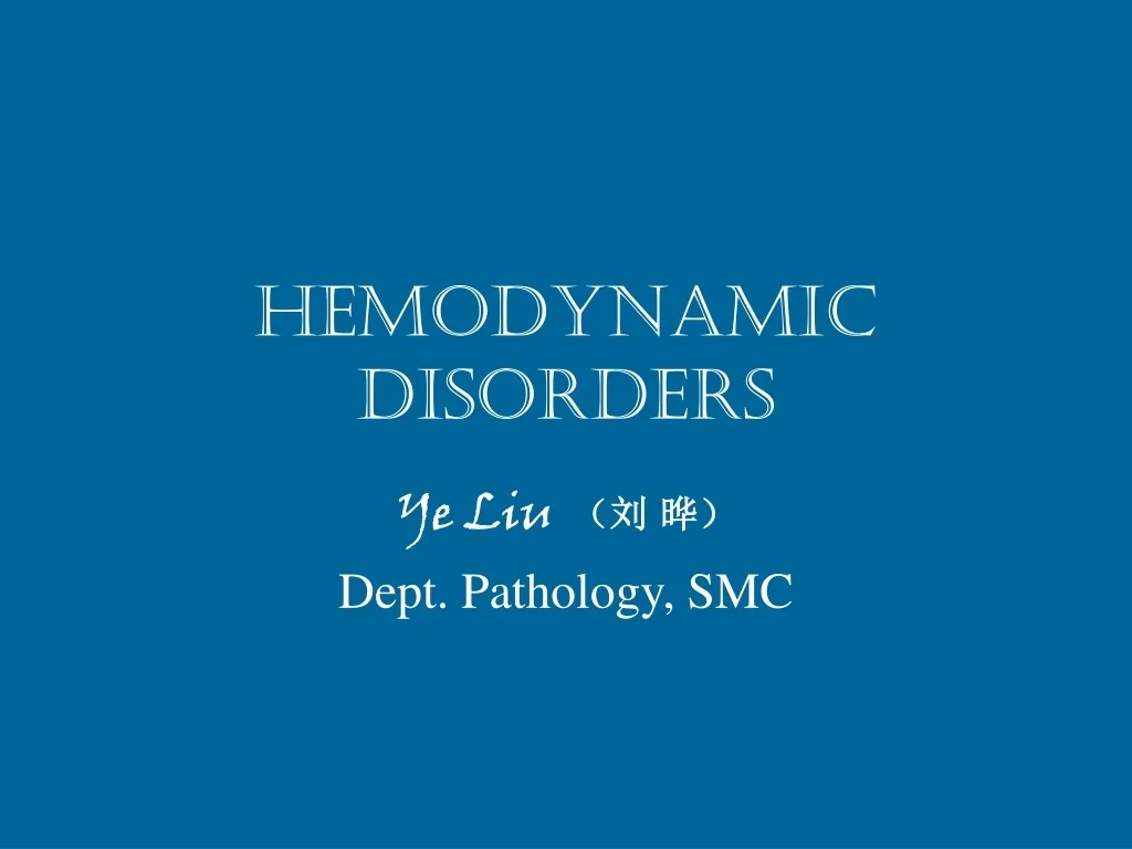 PPT - Hemodynamic Disorders PowerPoint Presentation, free download - ID ...