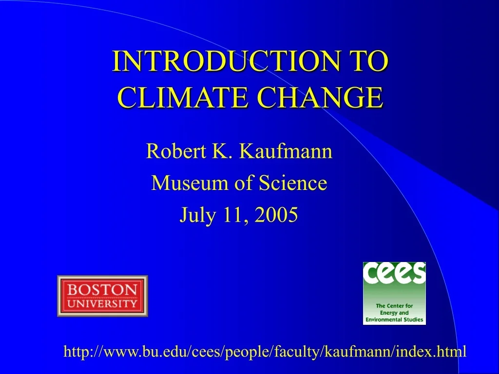 PPT - INTRODUCTION TO CLIMATE CHANGE PowerPoint Presentation, free ...
