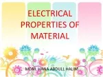 PPT - Chapter 3 ELECTRICAL PROPERTIES OF MATERIAL PowerPoint ...