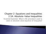 PPT - Chapter 2 Equations and Inequalities PowerPoint Presentation ...