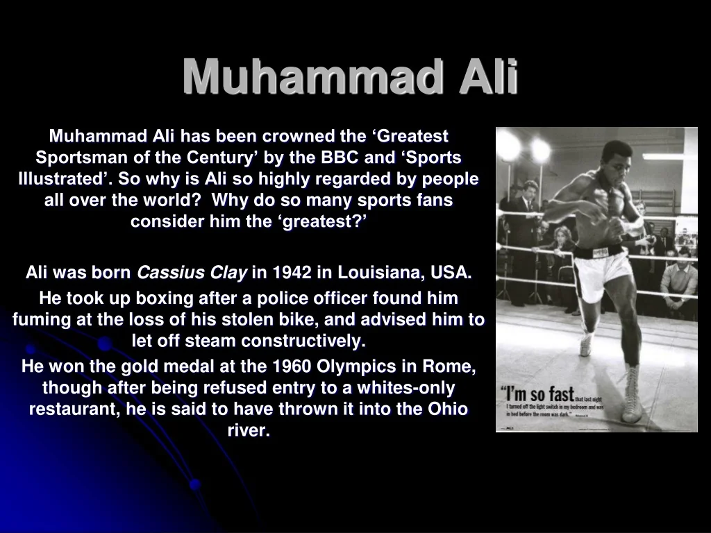 PPT - Muhammad Ali PowerPoint Presentation, free download - ID:9521975