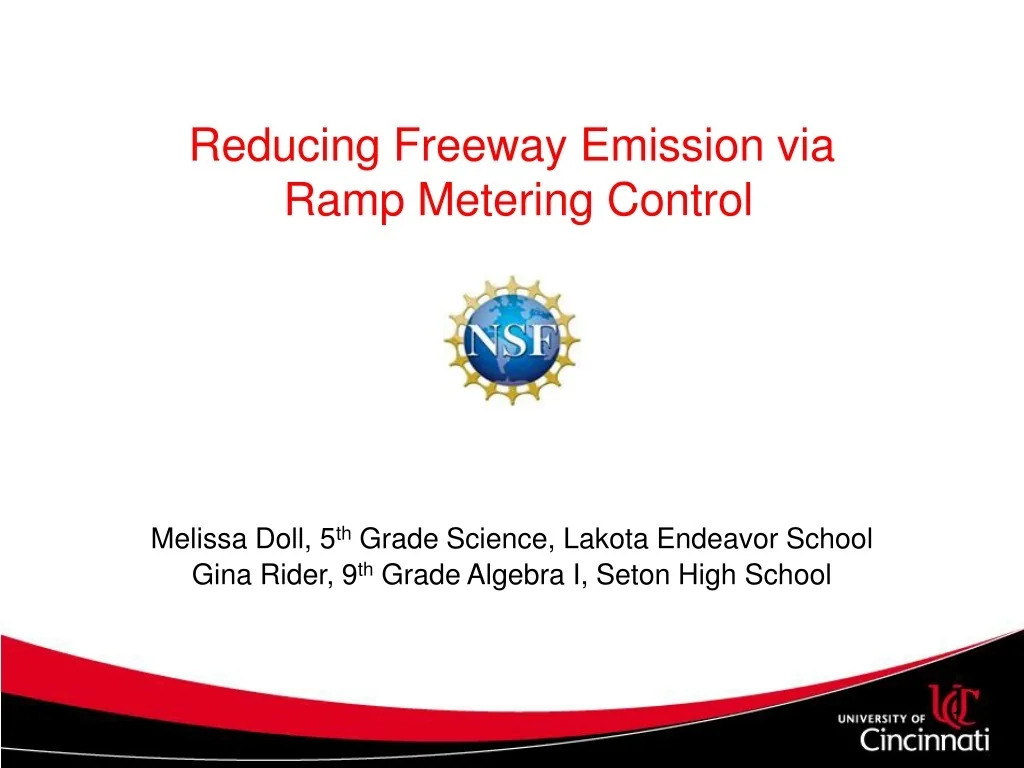 PPT - Reducing Freeway Emission via Ramp Metering Control PowerPoint ...
