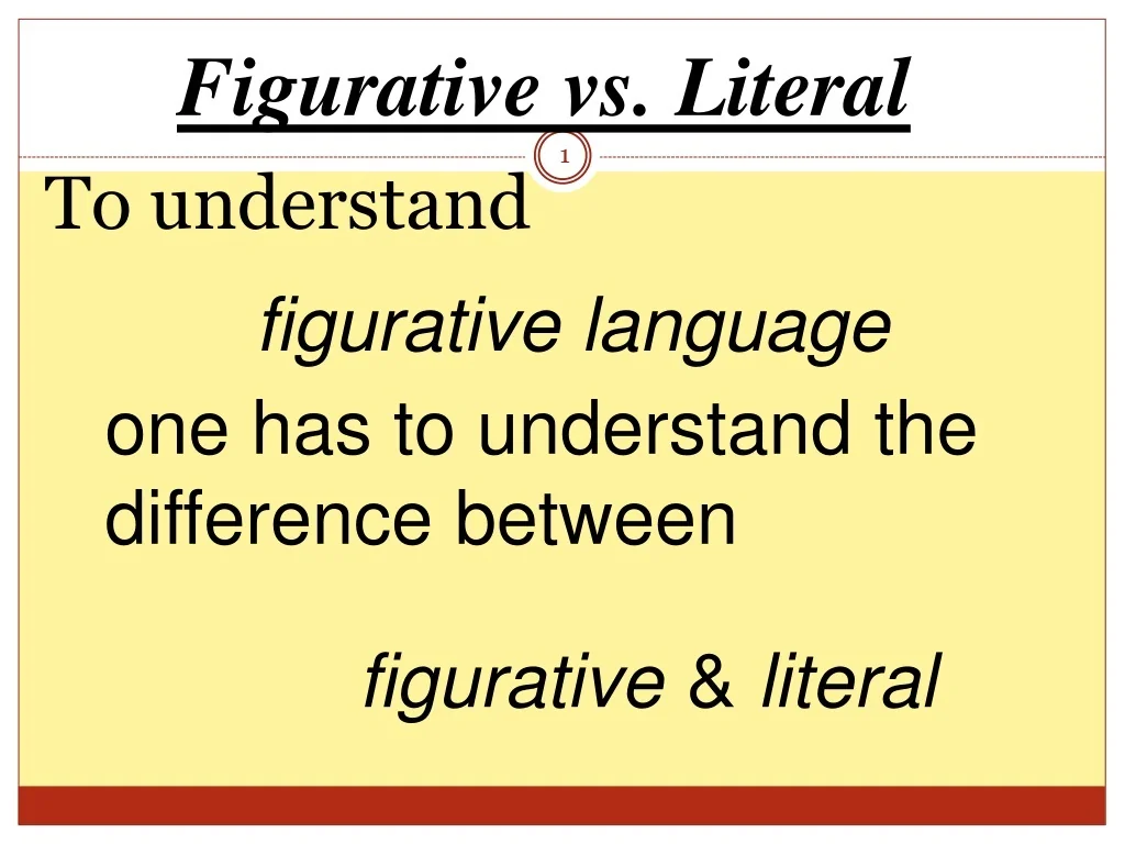 PPT - Figurative vs. Literal PowerPoint Presentation, free download ...