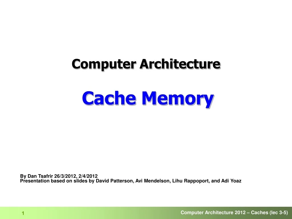 PPT - Evolution of Computer Memory Hierarchy: From ENIAC to the Multicore Era PowerPoint ...