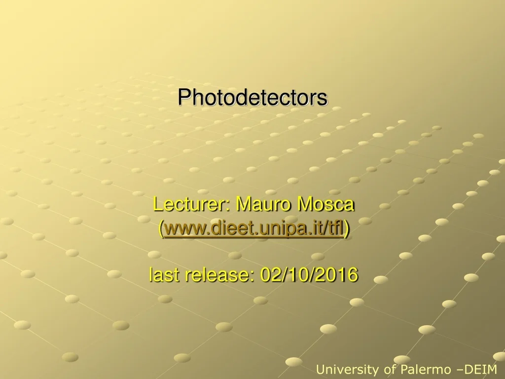 PPT - Photodetectors PowerPoint Presentation, free download - ID:9529252