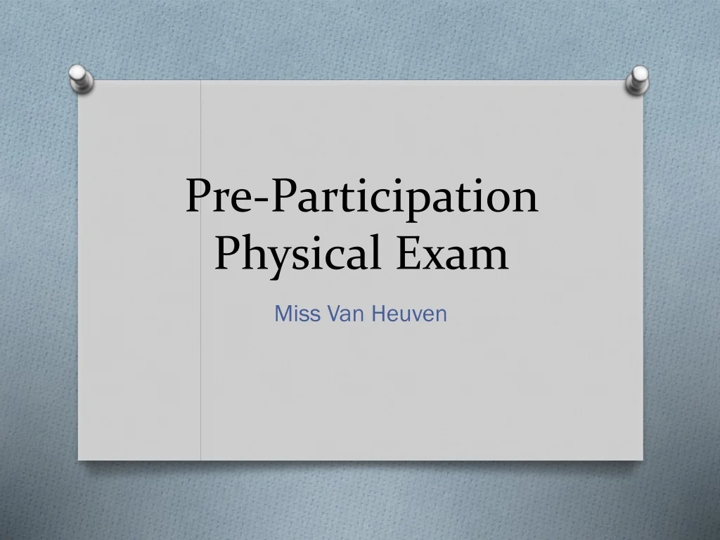 PPT - Comprehensive Guide: Pre-Participation Physical Exam for Athletes ...