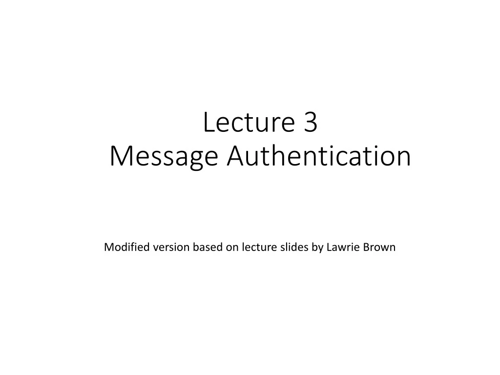 PPT - Enhanced Message Authentication: Principles and Techniques ...