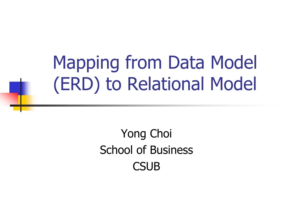 PPT - Data Modeling Transformation for RDBMS Implementation PowerPoint Presentation - ID:9530258