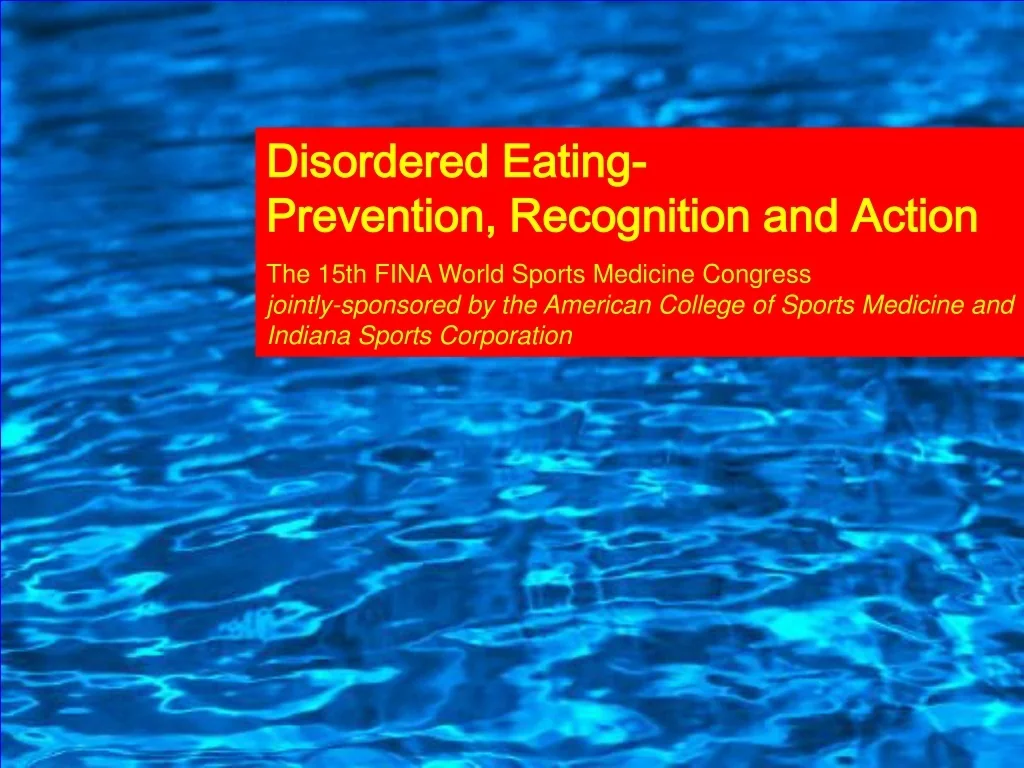 PPT - Disordered Eating- Prevention, Recognition and Action PowerPoint ...
