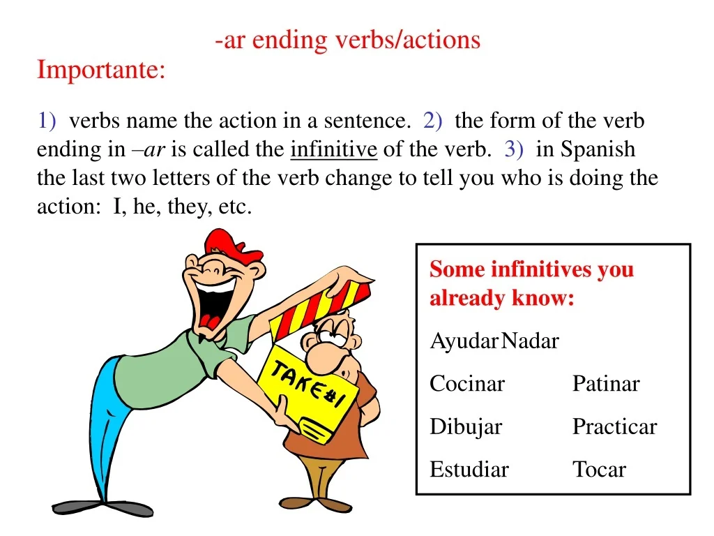 PPT - Spanish –ar Ending Verbs Practice Exercise PowerPoint ...