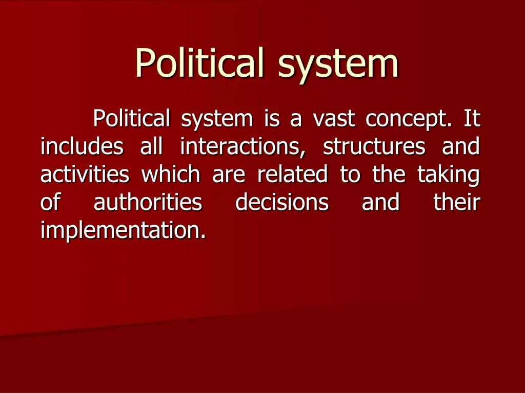 PPT - Political system PowerPoint Presentation, free download - ID:9532326