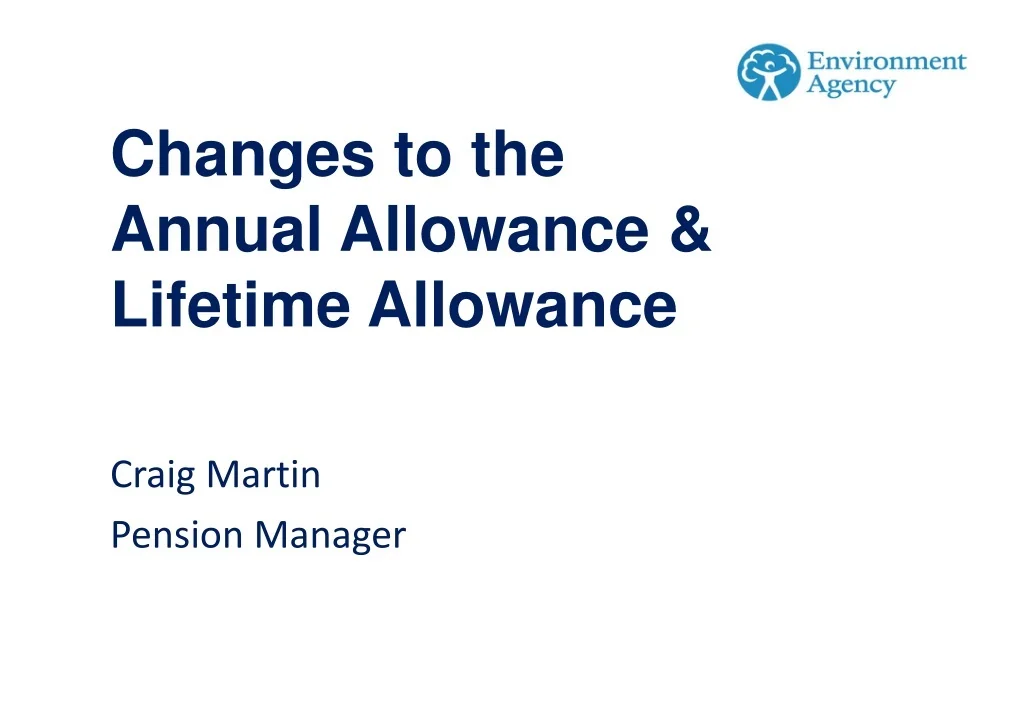 PPT - Changes to Annual and Lifetime Allowance in Pension Management ...