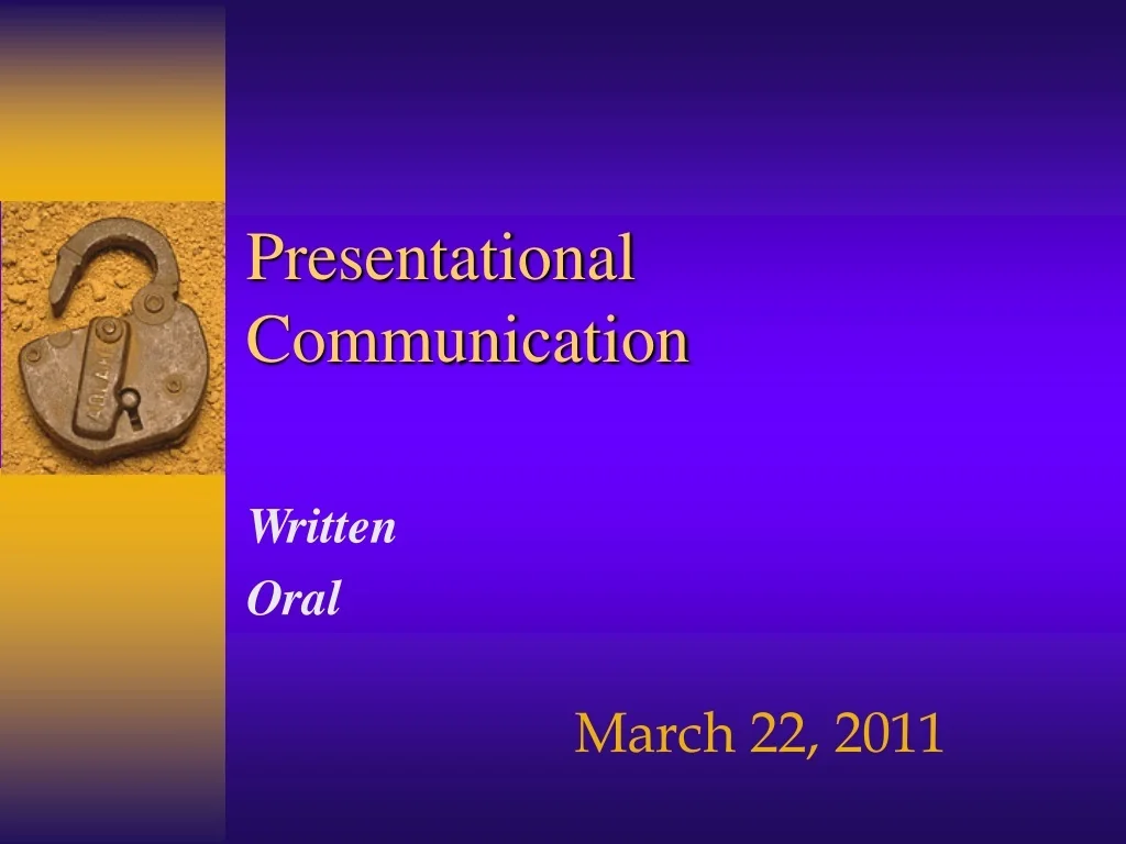PPT - Presentational Communication PowerPoint Presentation, free ...