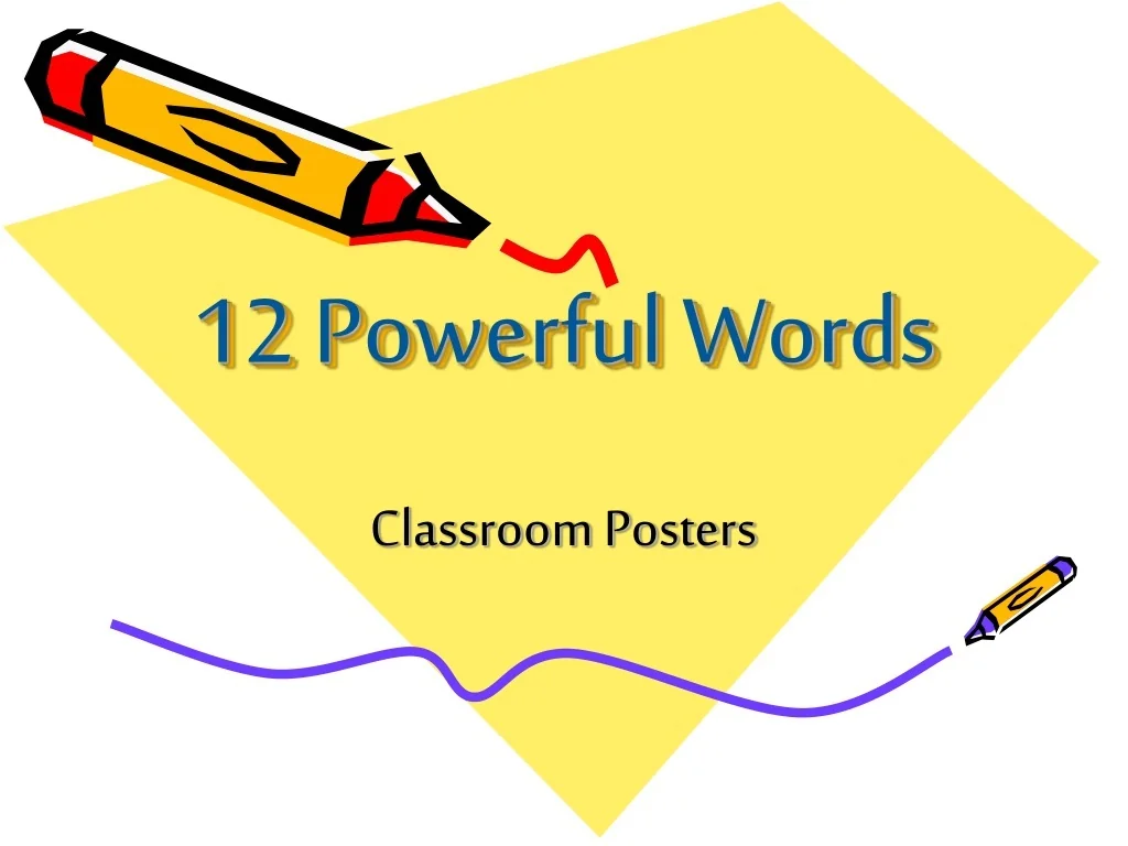 PPT - 12 Powerful Words PowerPoint Presentation, free download - ID:9535080