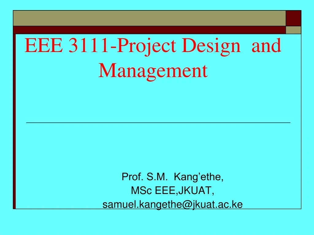 PPT - Project Design & Management Essentials PowerPoint Presentation ...