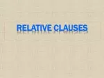 PPT - RELATIVE CLAUSES PowerPoint Presentation, free download - ID:2568872