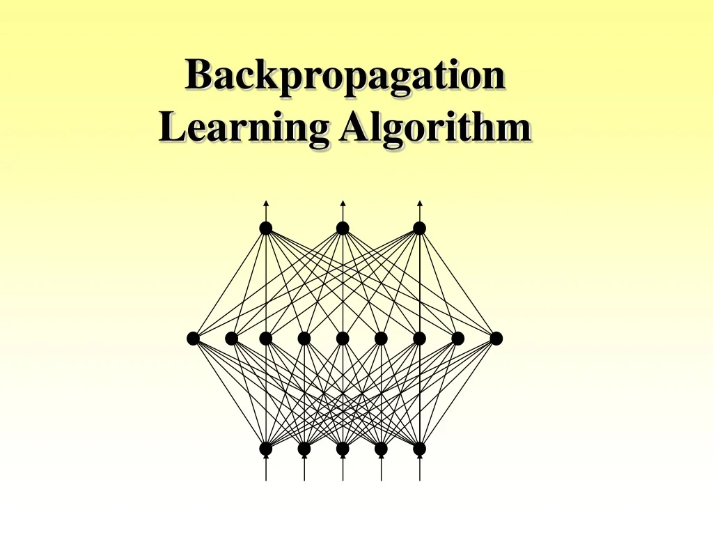 PPT - Introduction to Backpropagation Learning Algorithm PowerPoint ...
